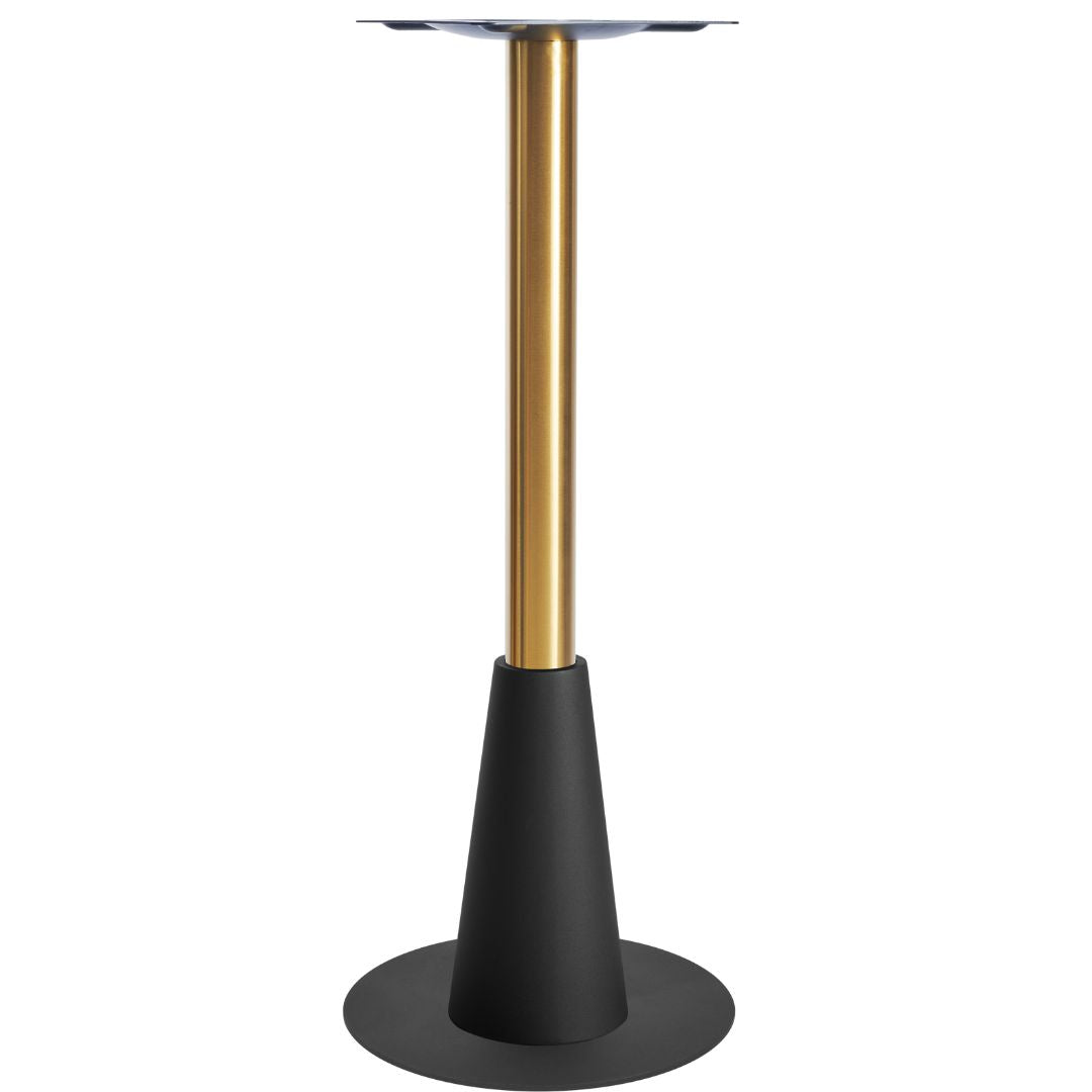 Ares Small Poseur Height Brass Table Base | Affordable Commercial Furniture – Dining Chairs UK